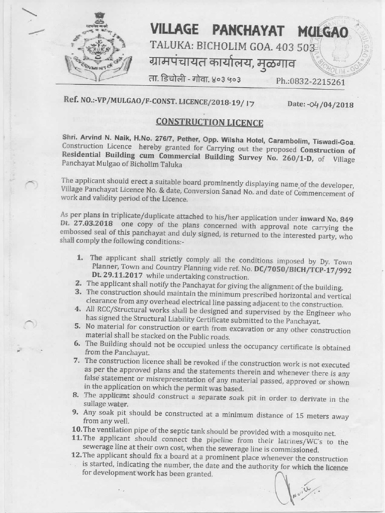 Construction License | PDF