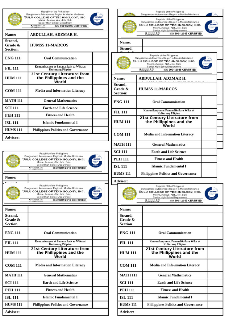 HUMSS 11-MARCOS Course Overview | PDF | Inquiry | Literacy