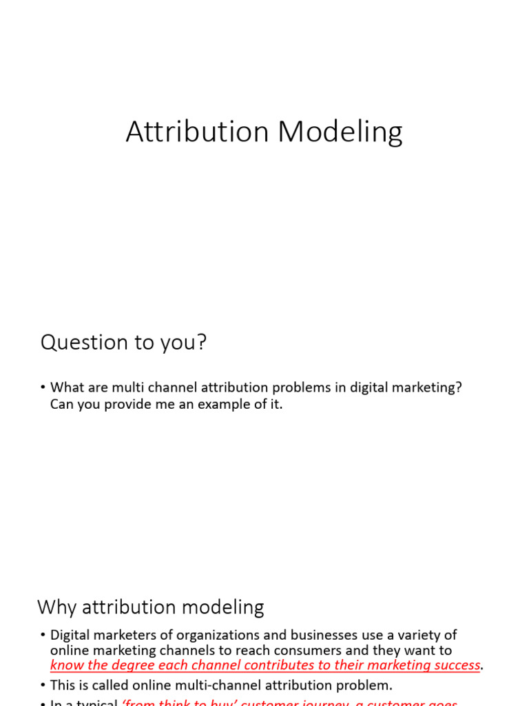 Multi-Channel Attribution in Marketing | PDF | Marketing | Business
