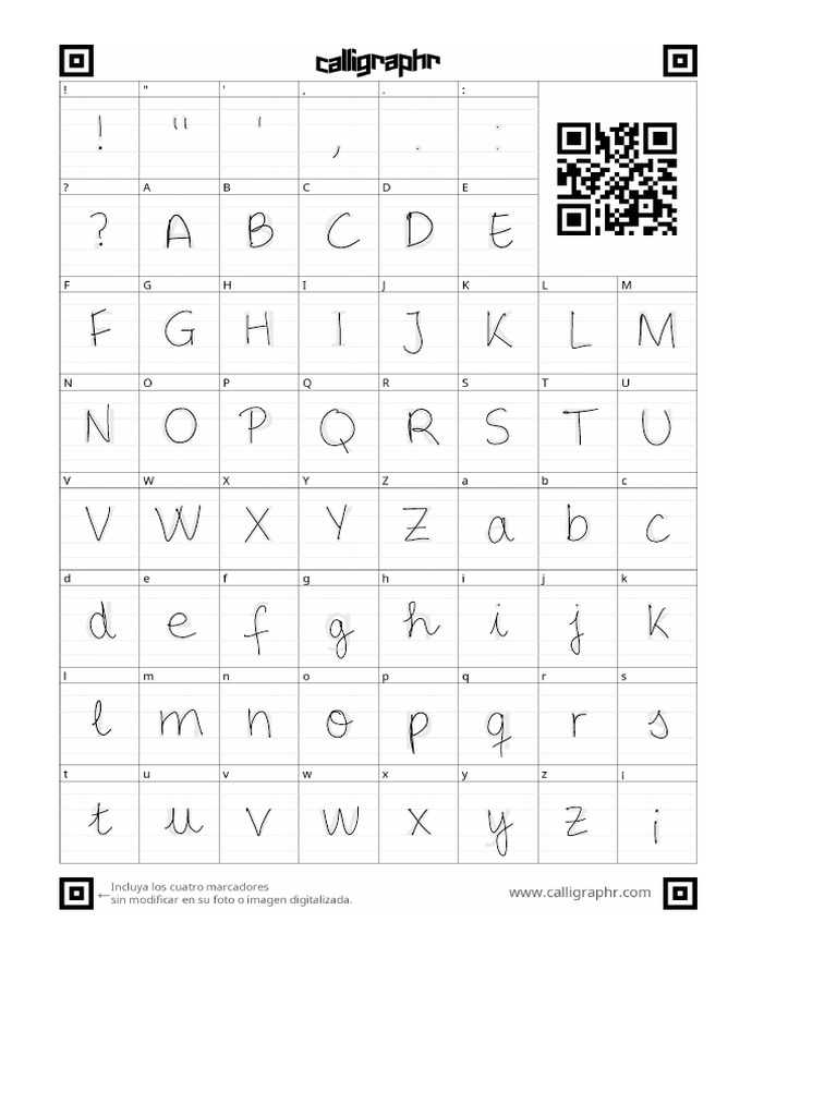 Calligraphr Template | PDF