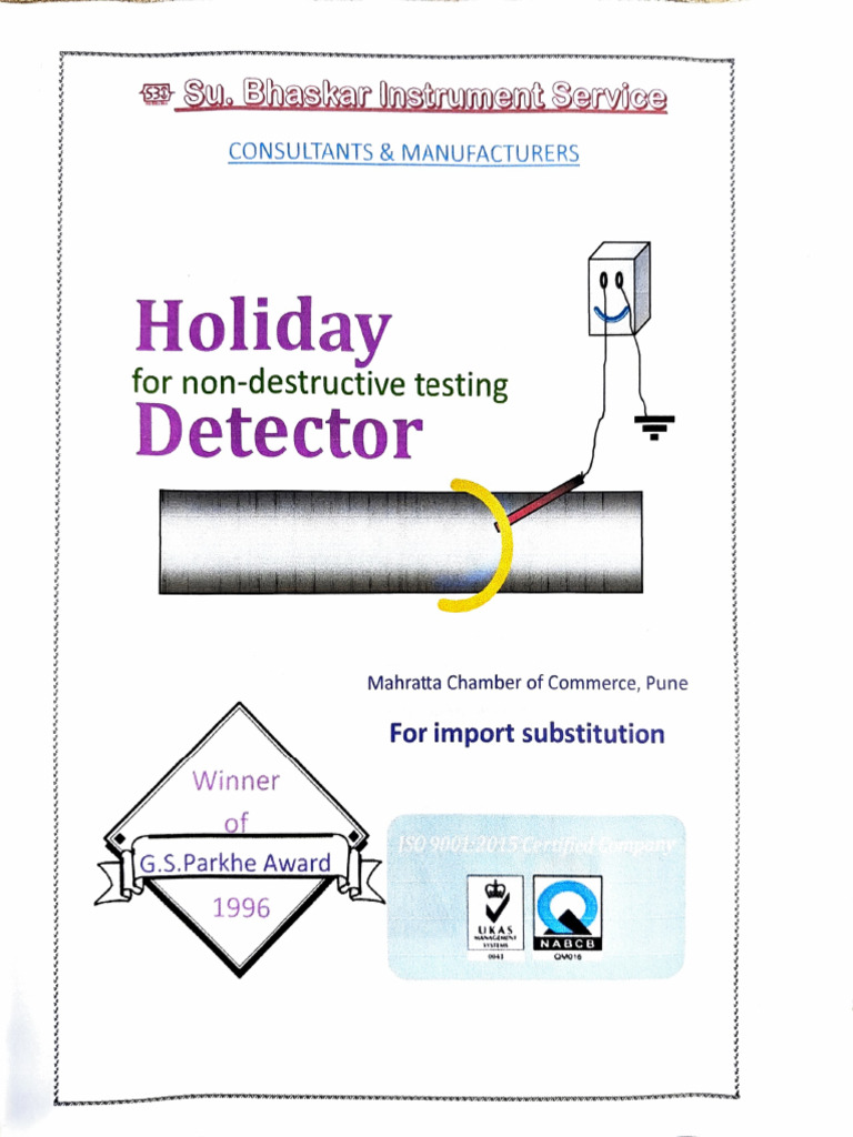 Holiday Detector for Non-Destructive Testing | PDF | Electrical ...