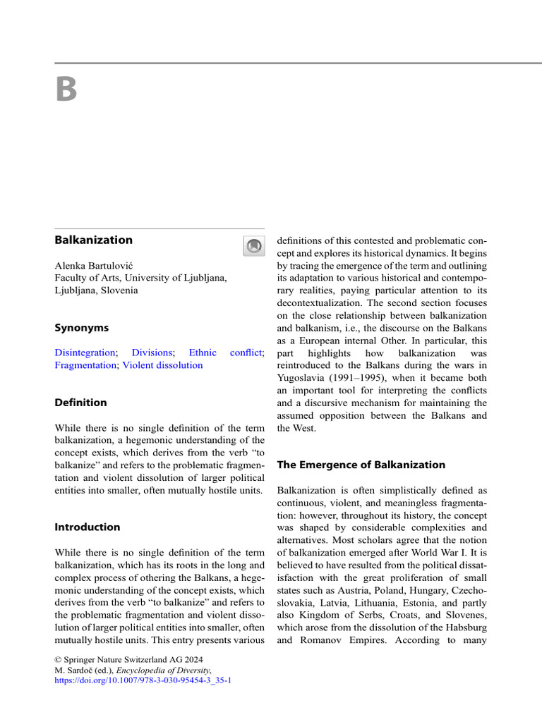6 Balkanization | PDF | Balkans | Bosnia And Herzegovina