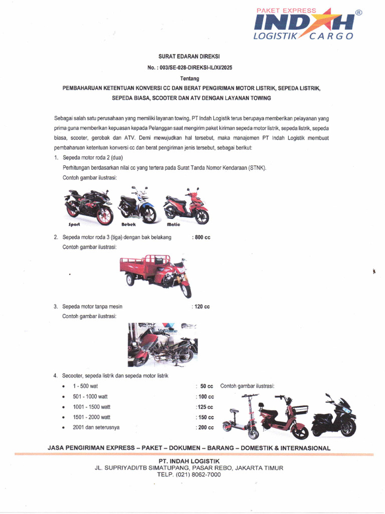 SE-028 - XI Tentang Pembaharuan Ketentuan Konversi CC Dan Berat ...