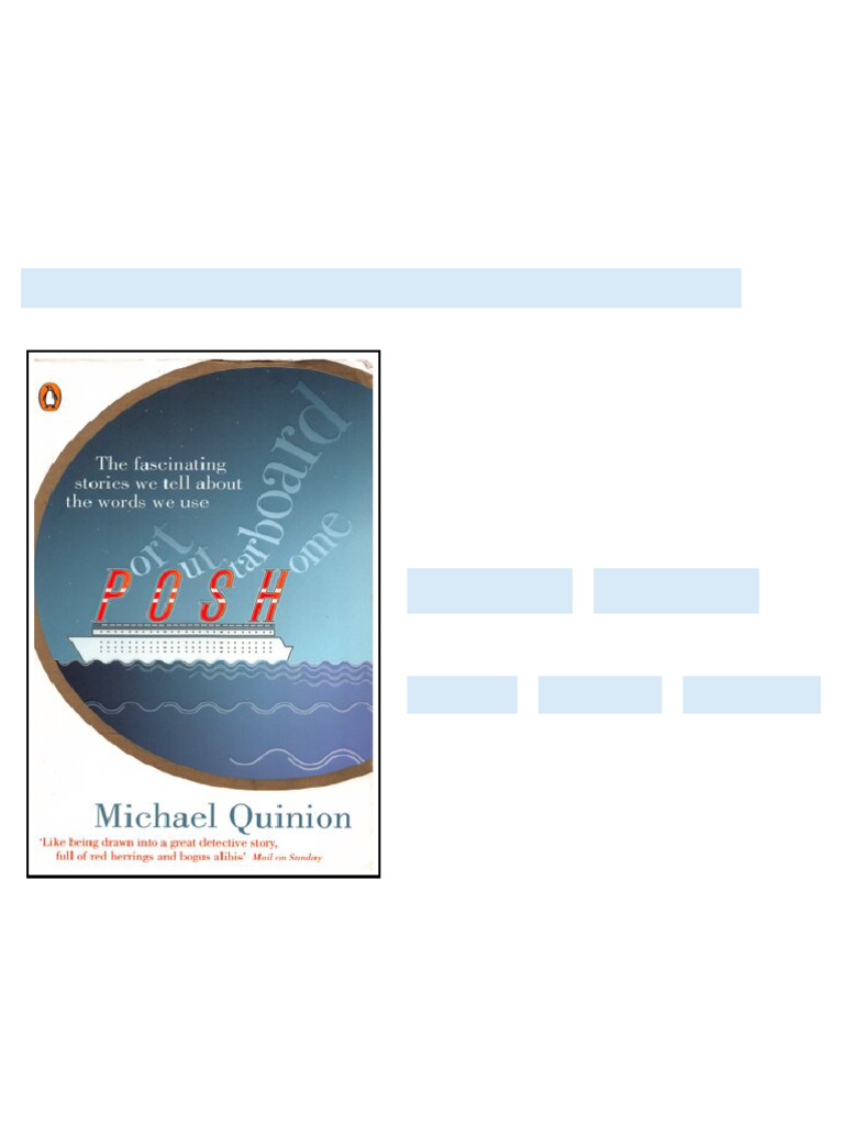 (Ebook) Port Out, Starboard Home by Michael Quinion ISBN 9780141012230 ...