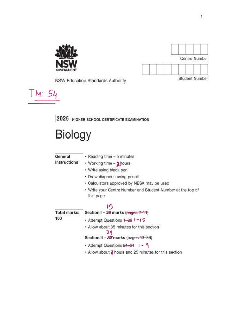 Biology NSW Test Polypetide Synthesis N Mutation | PDF