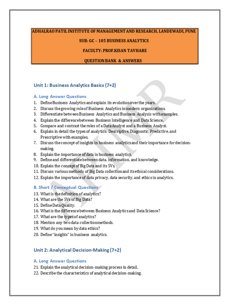 Business Analytics Fundamentals Guide | PDF | Analytics | Data Analysis