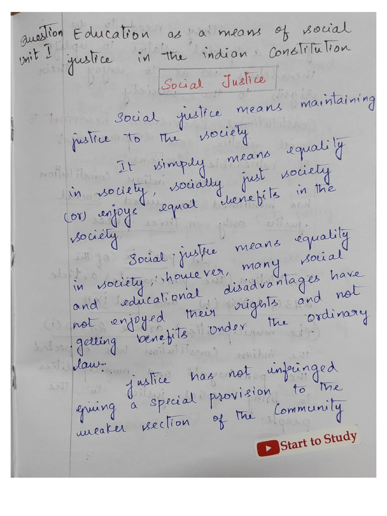 Unit 1 Social Justice | PDF