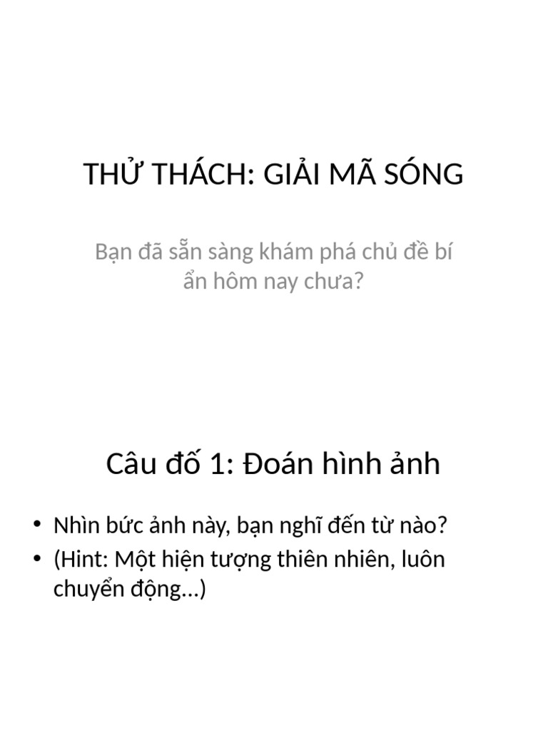 Tro Choi Giai Ma Song | PDF