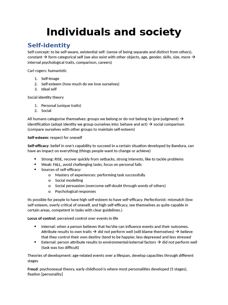 Understanding Self-Identity and Social Influence | PDF | Self Efficacy ...