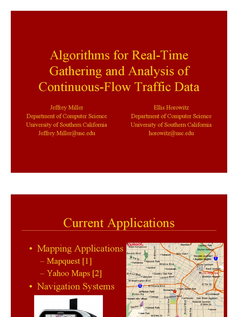 Algorithms For Real-Time Gathering and Analysis of Continuous-Flow Traffic Data | PDF | Vertex ...