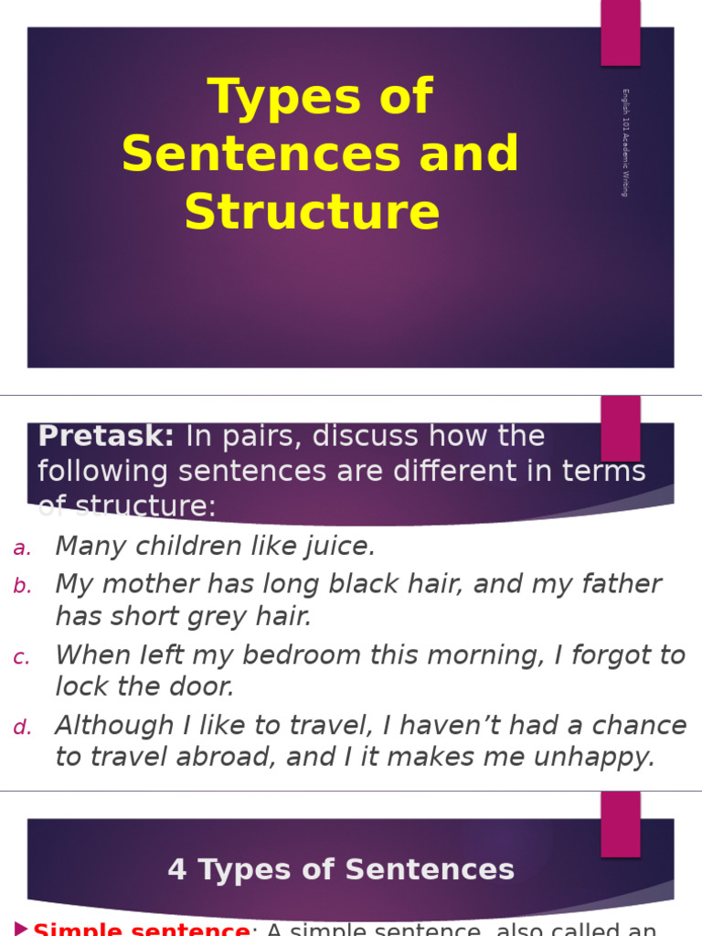 Types of Sentences in Academic Writing | PDF | Linguistics | Language ...