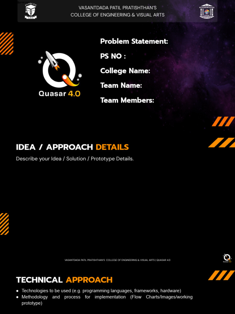 Quasar 4.0 Idea Submission Template | PDF