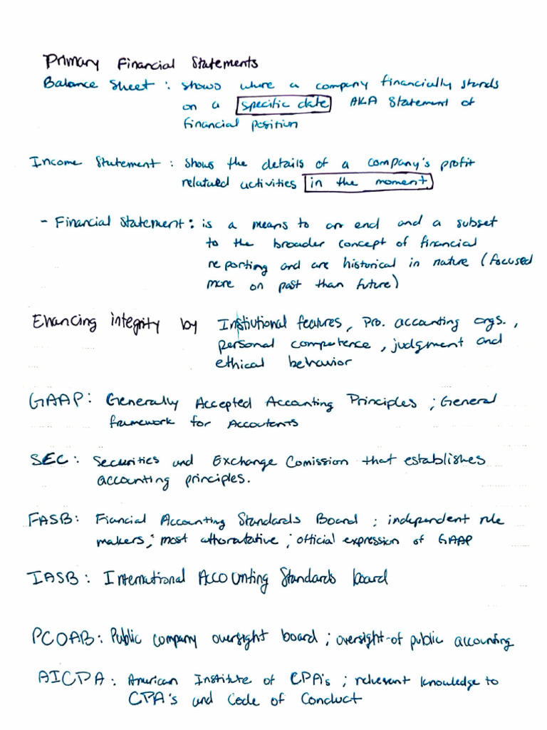 Financial Accounting Ch1 Notes Pt2 (Information) | PDF