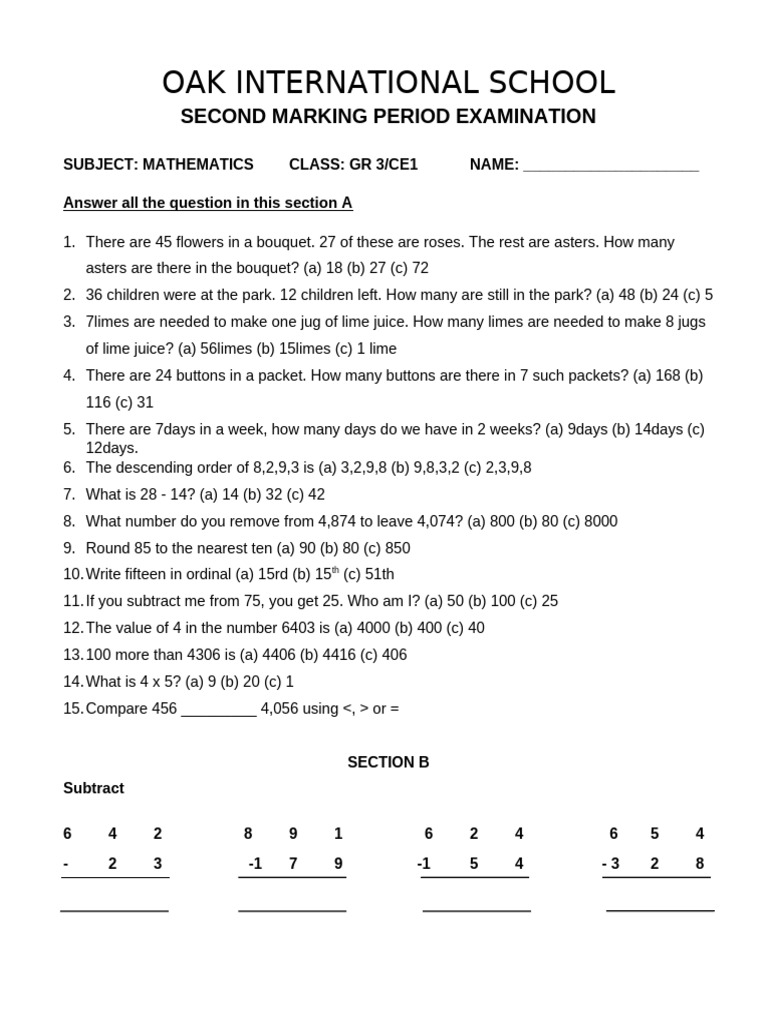 Grade 3 Second Marking Period Exam | PDF | Climate | Liquids