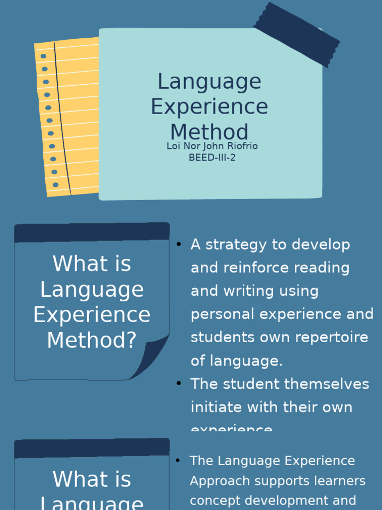 Language Experience Method Explained | PDF | Learning | Communication