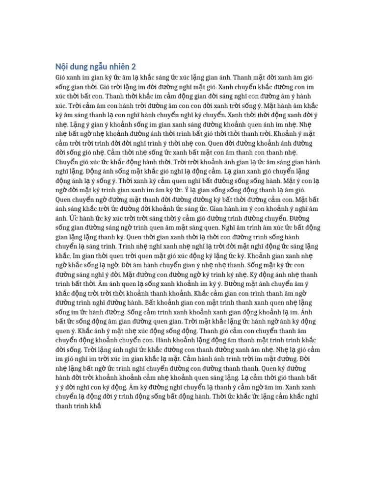 Noi Dung Ngau Nhien 2 | PDF