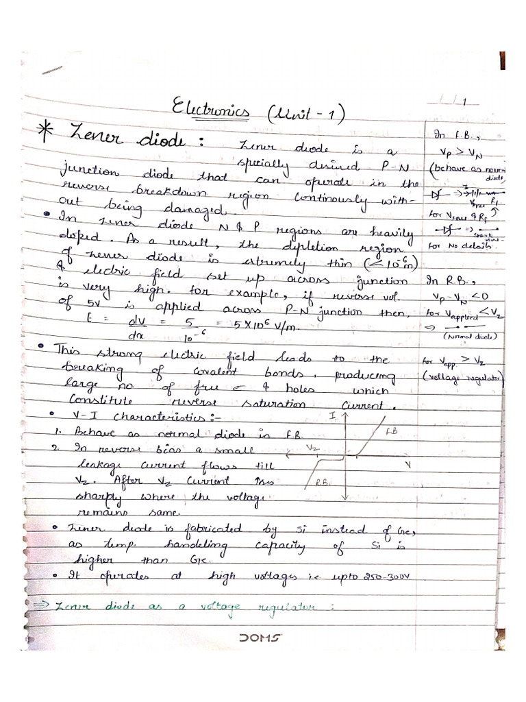 Electronic Devices Handwritten Notes | PDF
