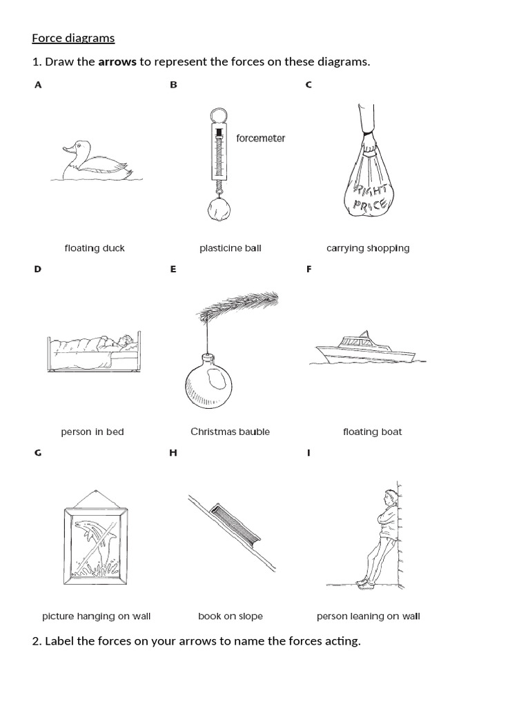Force Diagrams for Everyday Objects | PDF