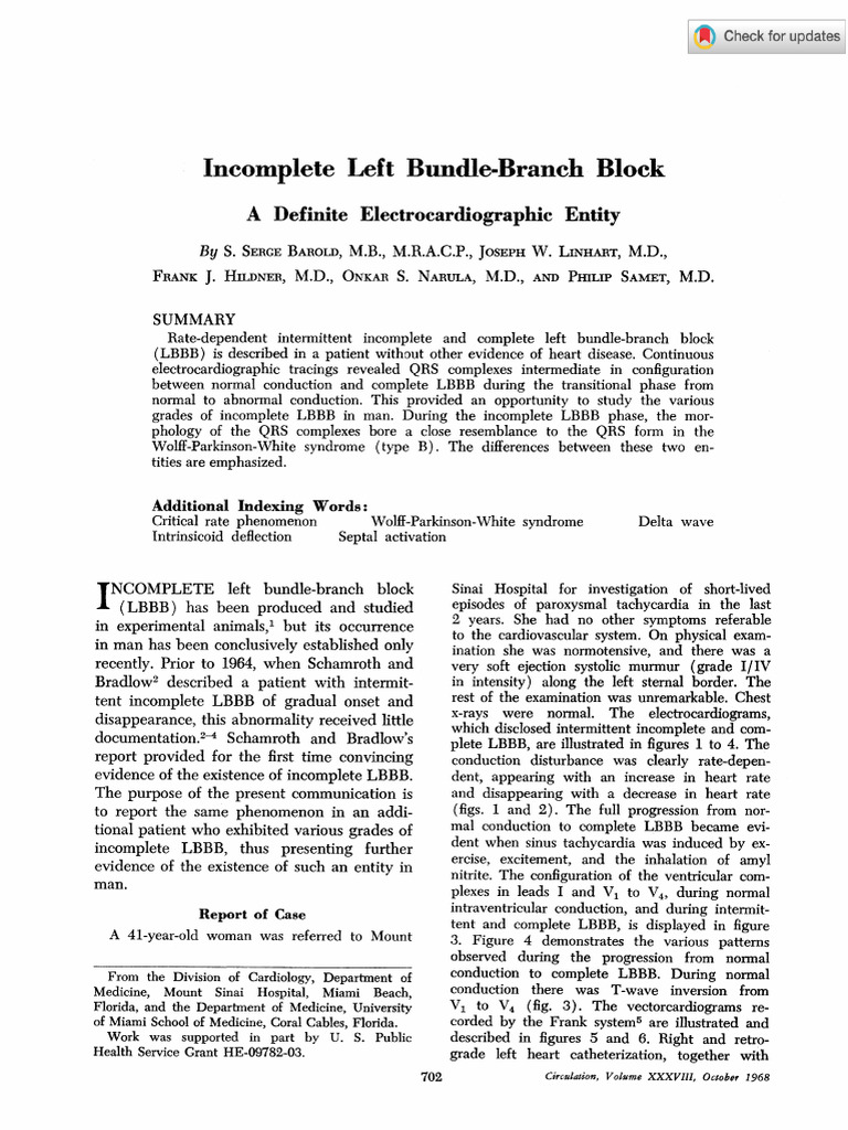 Incomplete Left Bundle-Branch Block Analysis | PDF ...