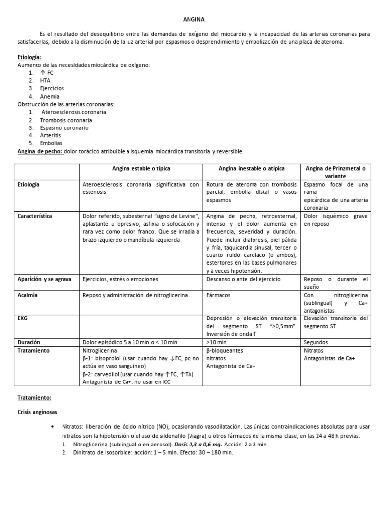 ANGINA | PDF | Angiología | Isquemia