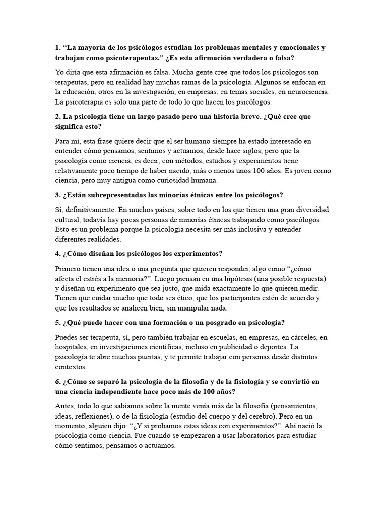 psicologia | PDF | Sicología | Mente