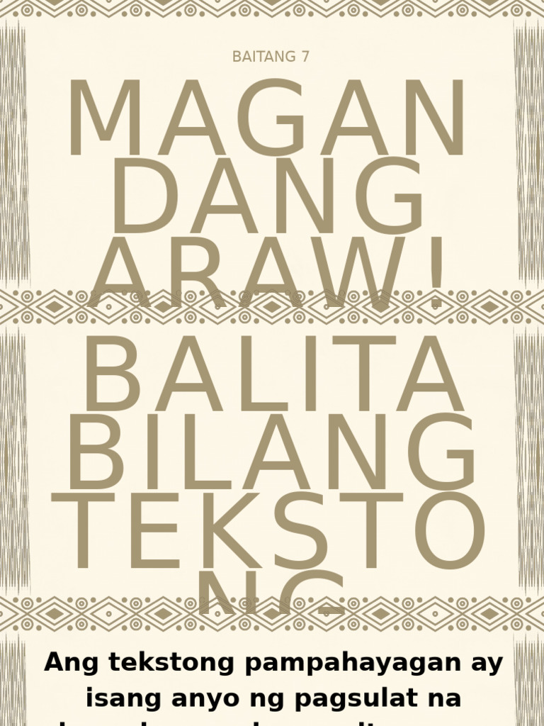 Mga Katangian NG Balita at Paraan NG Pagsulat Nito. | PDF