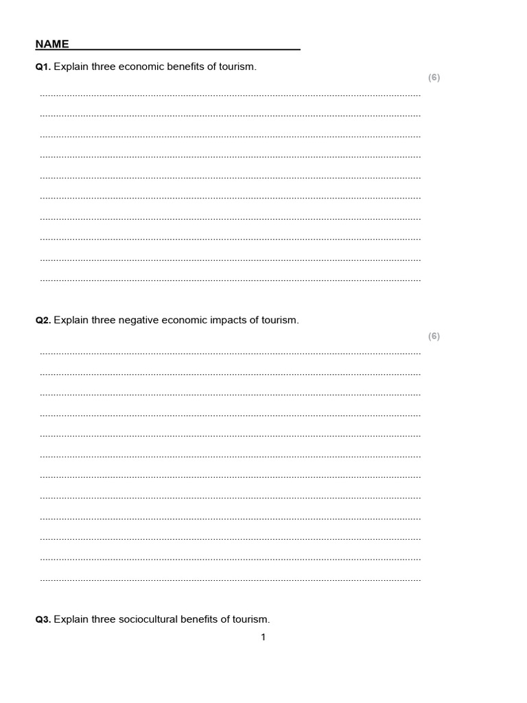 Economic and Social Impacts of Tourism | PDF | Tourism | Service Industries