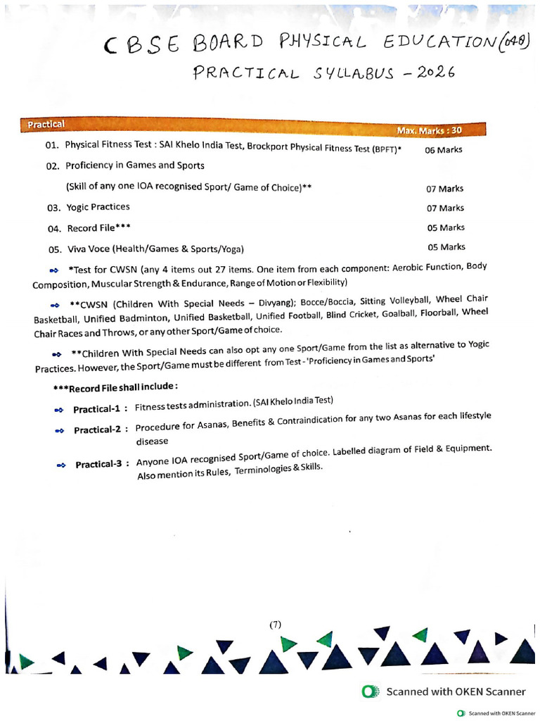 Physical Edu Lab Manual Class XII(3) | PDF