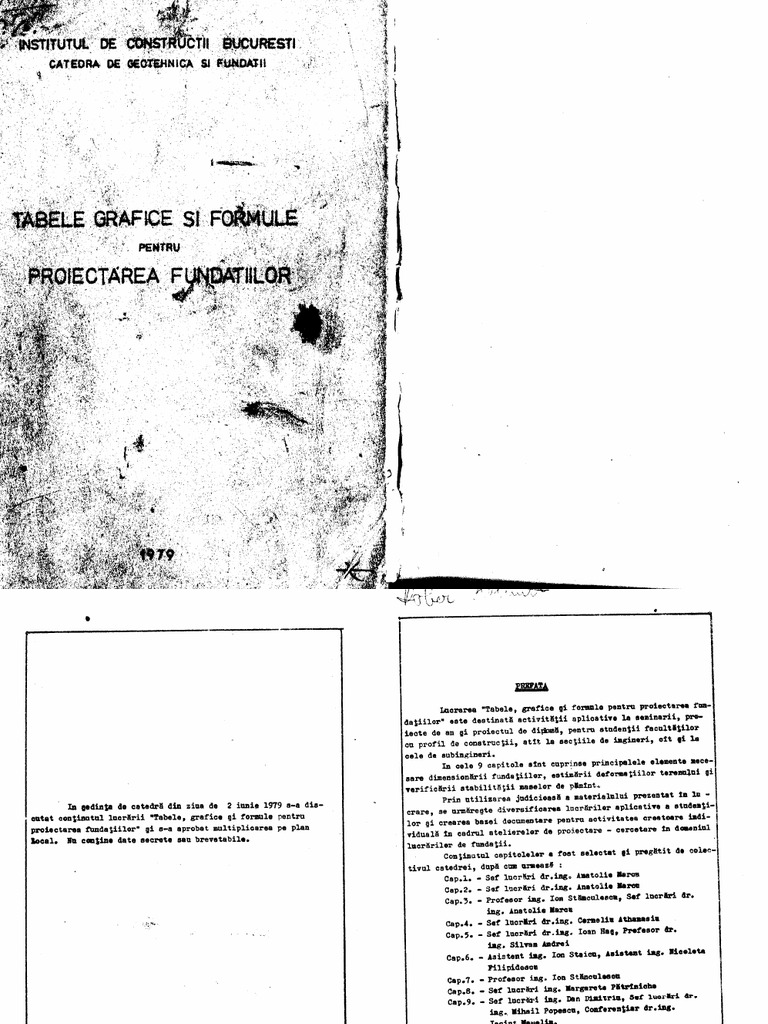 Tabele Si Formule Pt. Proiectarea Fundatiilor | PDF
