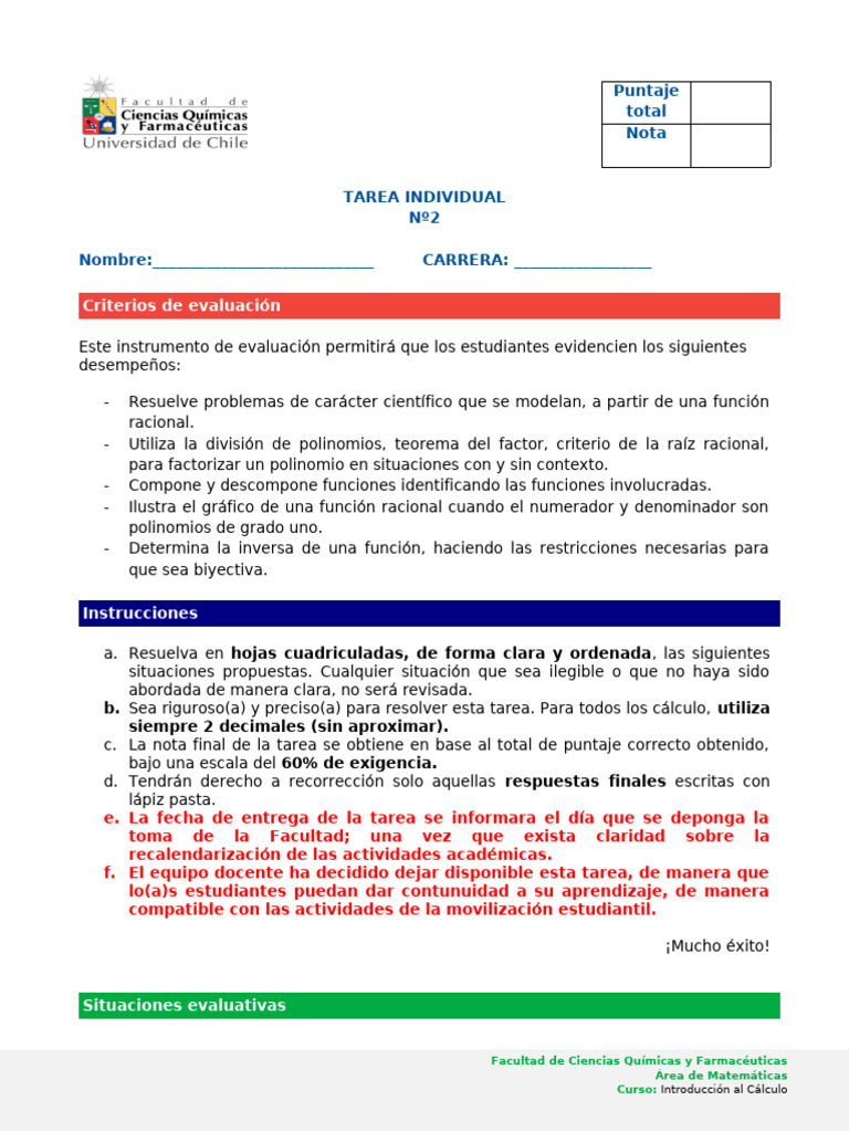 Tarea 2 | PDF | Función (Matemáticas) | Número racional