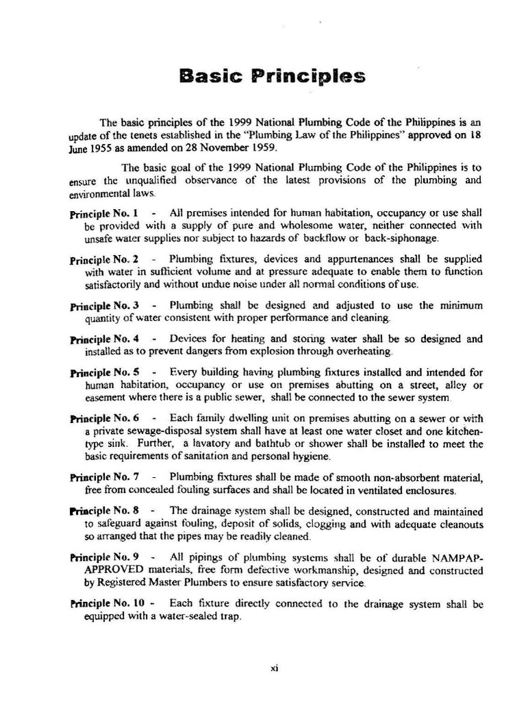 1999 National Plumbing Code Principles | PDF | Plumbing | Water