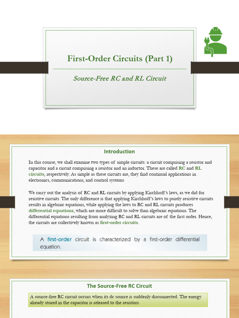 Source-Free RC and RL Circuit Analysis | PDF | Electrical Network ...