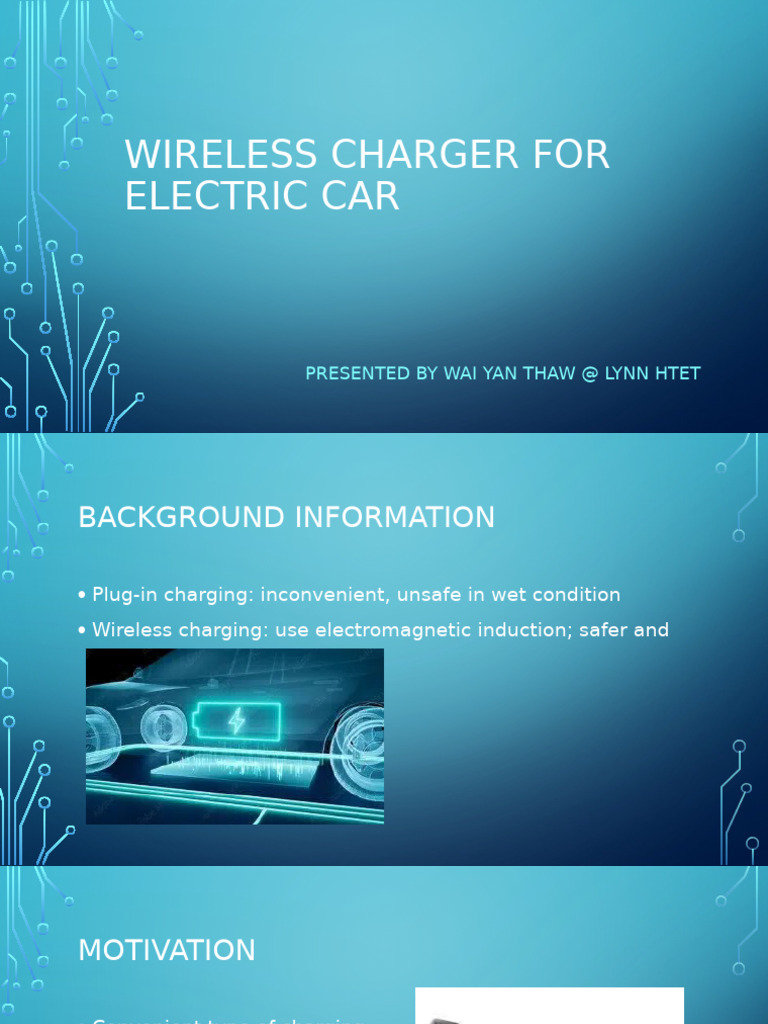 Wireless Charger For Electric Car Project | PDF