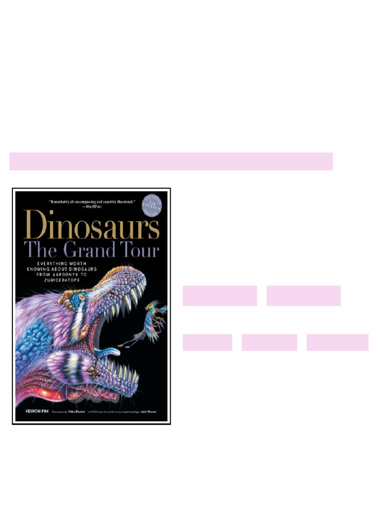(Ebook) Dinosaurs - The Grand Tour: Everything Worth Knowing About ...