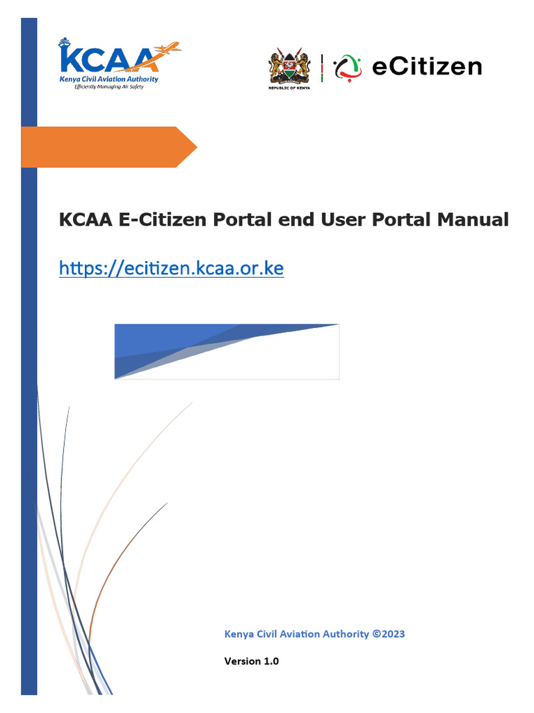 KCAA E-Citizen User Manual Guide | PDF | Login | Password