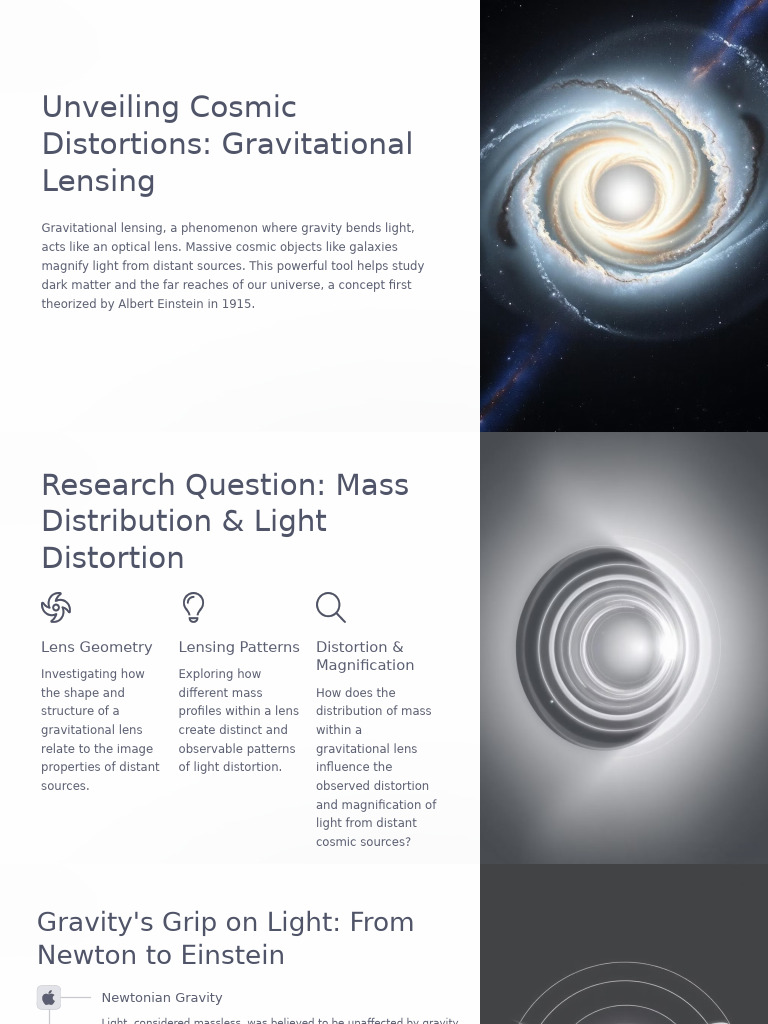 Unveiling Cosmic Distortions Gravitational Lensing | PDF | Gravity ...