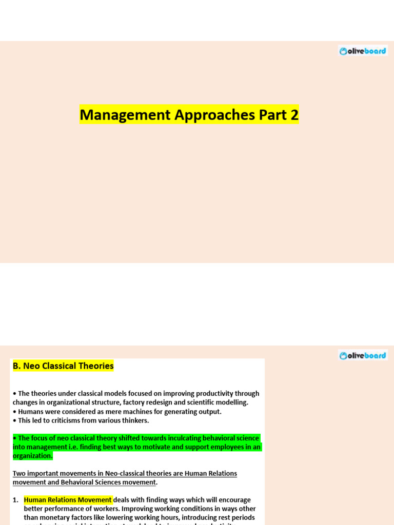 Management Approaches Part 2 1761815232 | PDF | System | Motivation