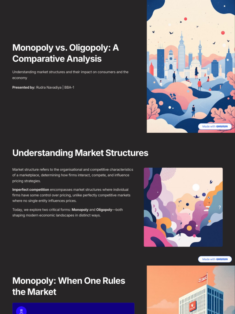Monopoly vs. Oligopoly Explained | PDF | Monopoly | Oligopoly