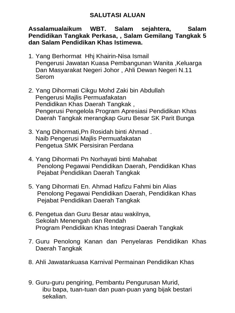 KOIKJ Permainan Salutasi Aluan | PDF