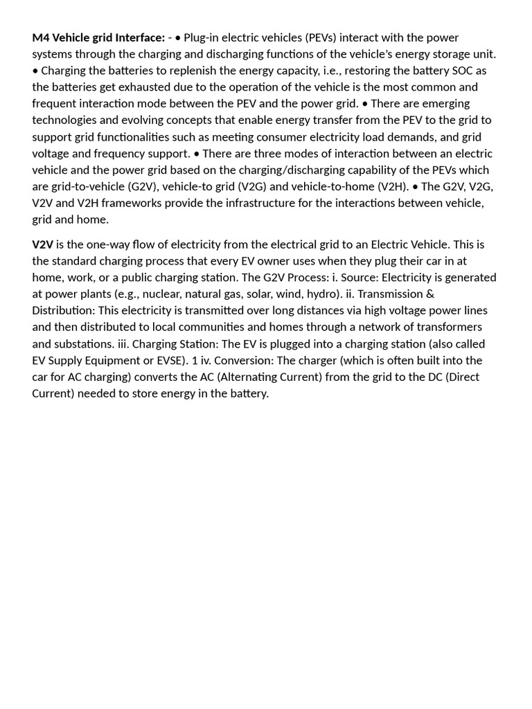 M4 Vehicle Grid Interface Explained | PDF | Distributed Generation ...