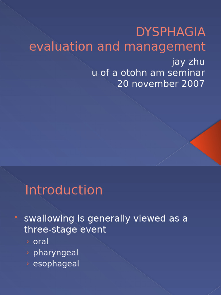 Dysphagia: Evaluation and Management Techniques | PDF | Larynx | Human ...