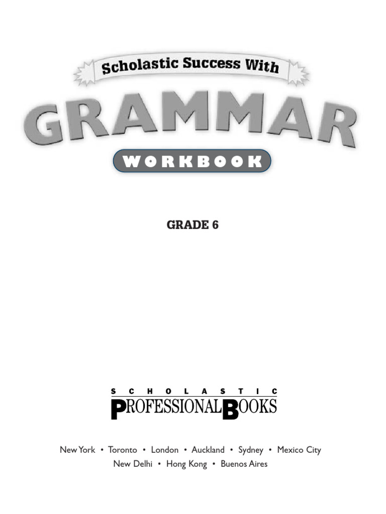 Success With Grammar Grade 6 | PDF | Verb | Linguistic Typology