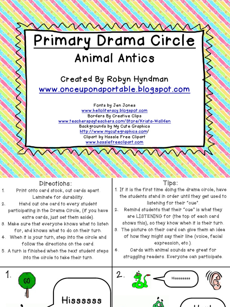 Matt Gabrielle Tolentino - Primary Drama Circle- Animal Antics | PDF ...