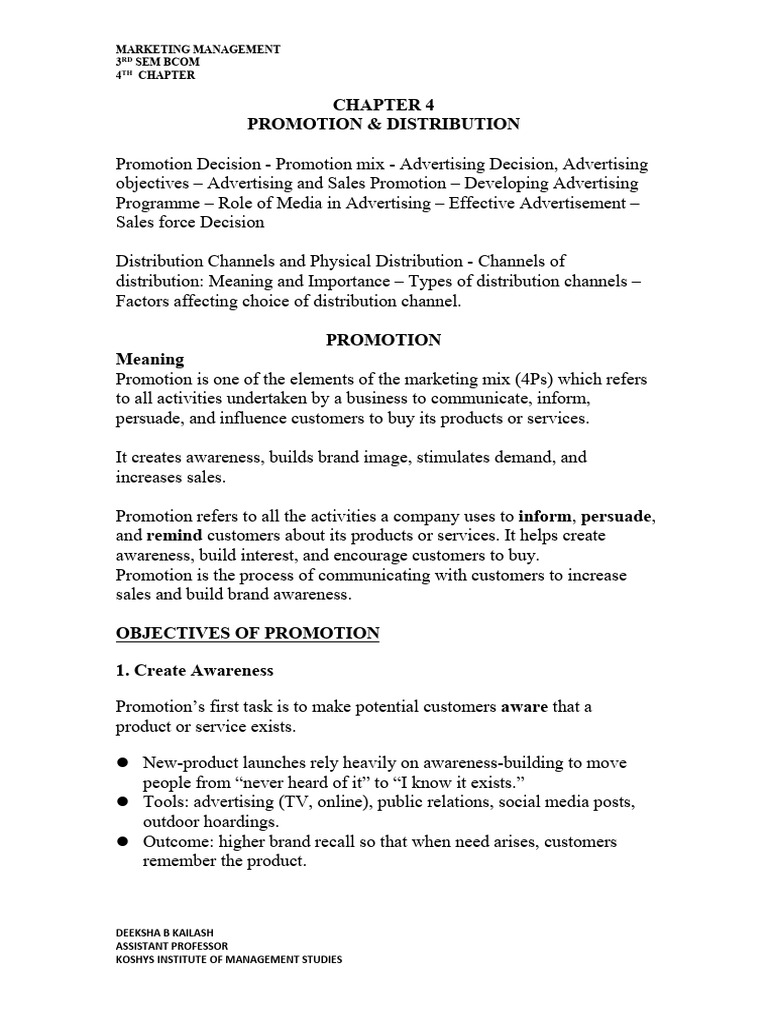 MM (G) MODULE 4 | PDF | Sales | Advertising