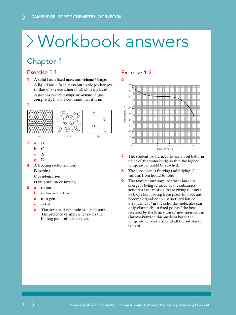 Igcse Chemistry 5ed Tr Workbook Answers (1) | PDF | Ionic Bonding ...
