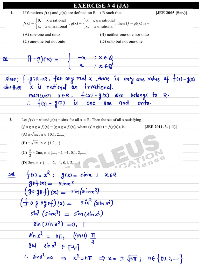 Understanding Functions and Ranges | PDF