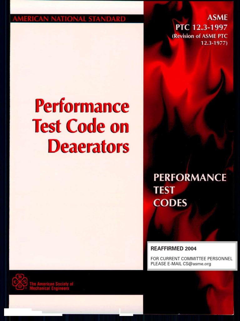 ASME Performance Test Code on Deaerators | PDF | Boiler | Chemistry