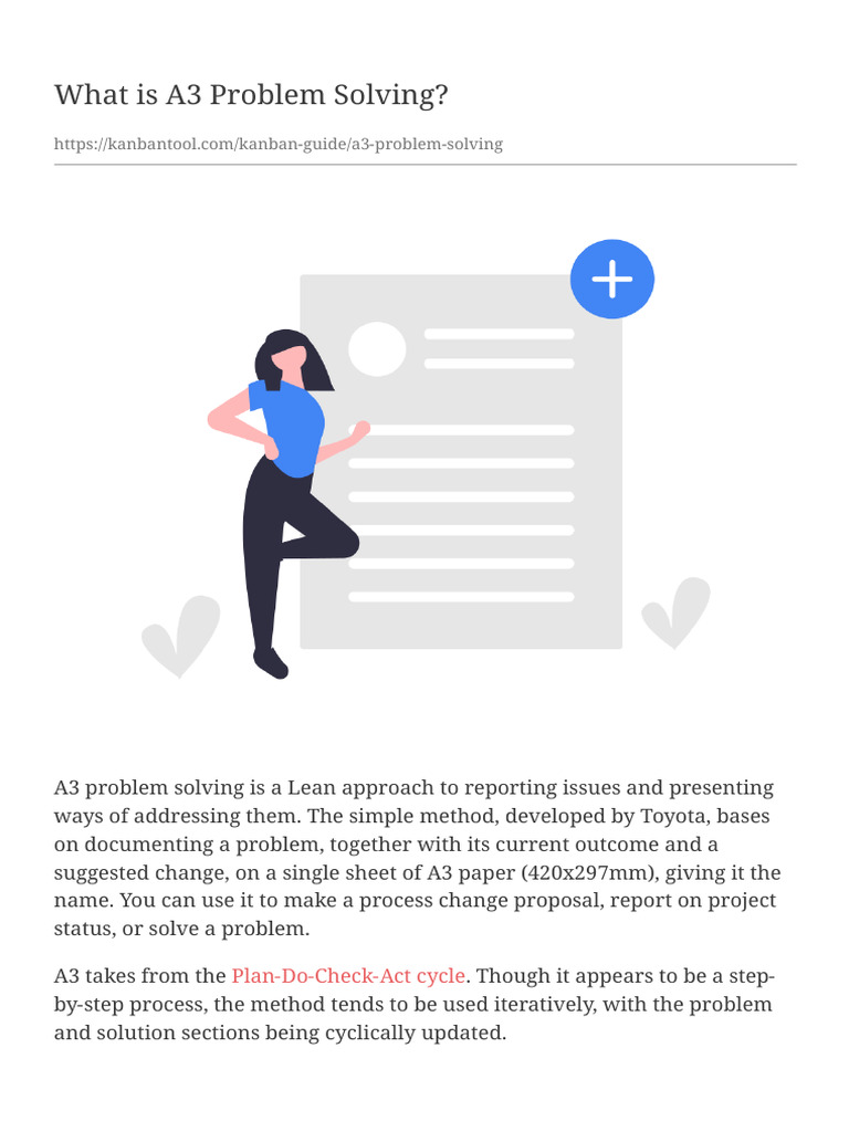What is A3 Problem Solving Kanban Tool+ | PDF | Lean Manufacturing ...
