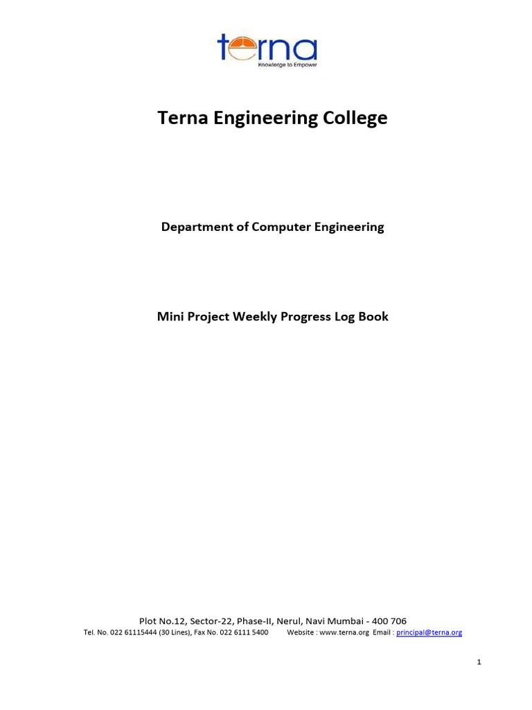 Terna Engineering College Project Log | PDF