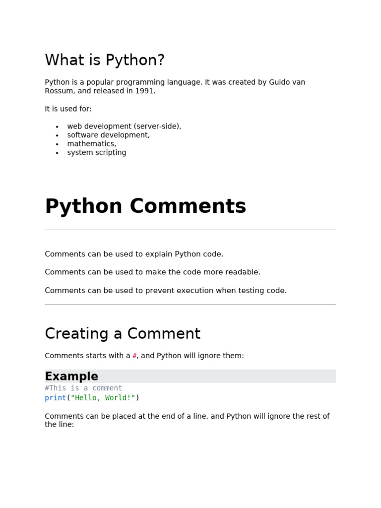 What is Python | PDF | Python (Programming Language) | Data Type